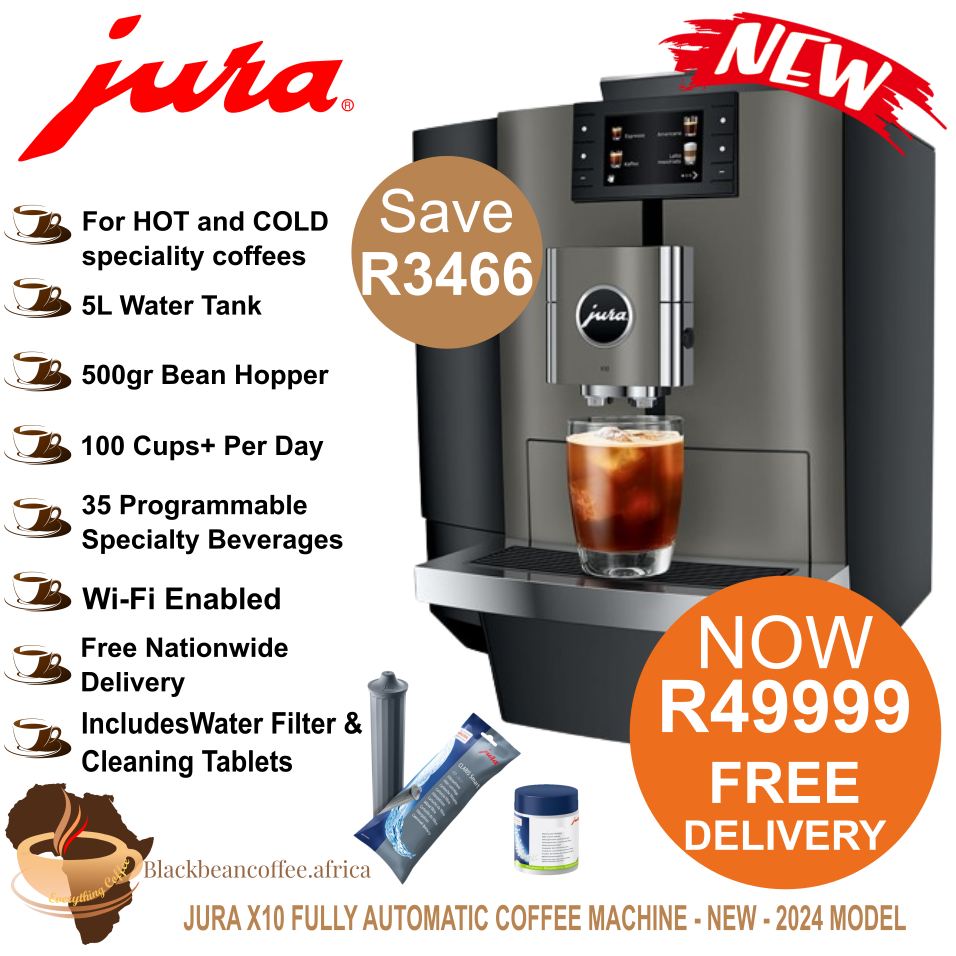 JURA X10 Fully Automatic Coffee Machine - hot and cold speciality coff – Blackbeancoffee.africa
